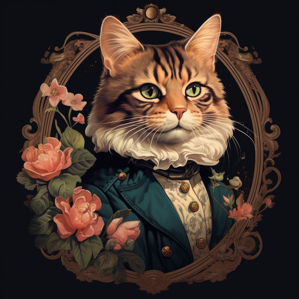 Vintage Cat Portraits Chic Digital Paper for Boutique Packaging - Etsy