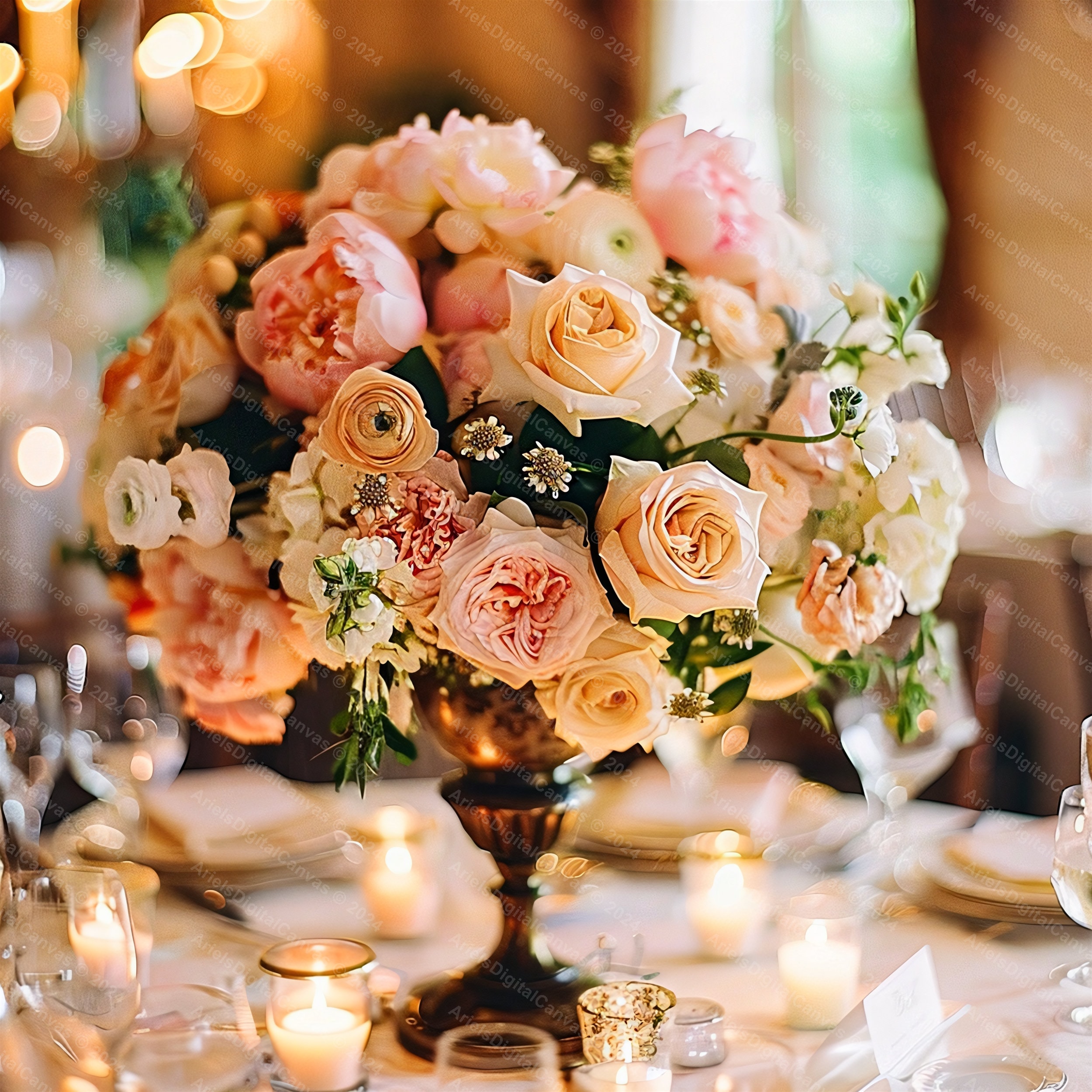 Elegant Wedding Table Centerpiece Design Digital Image - Etsy