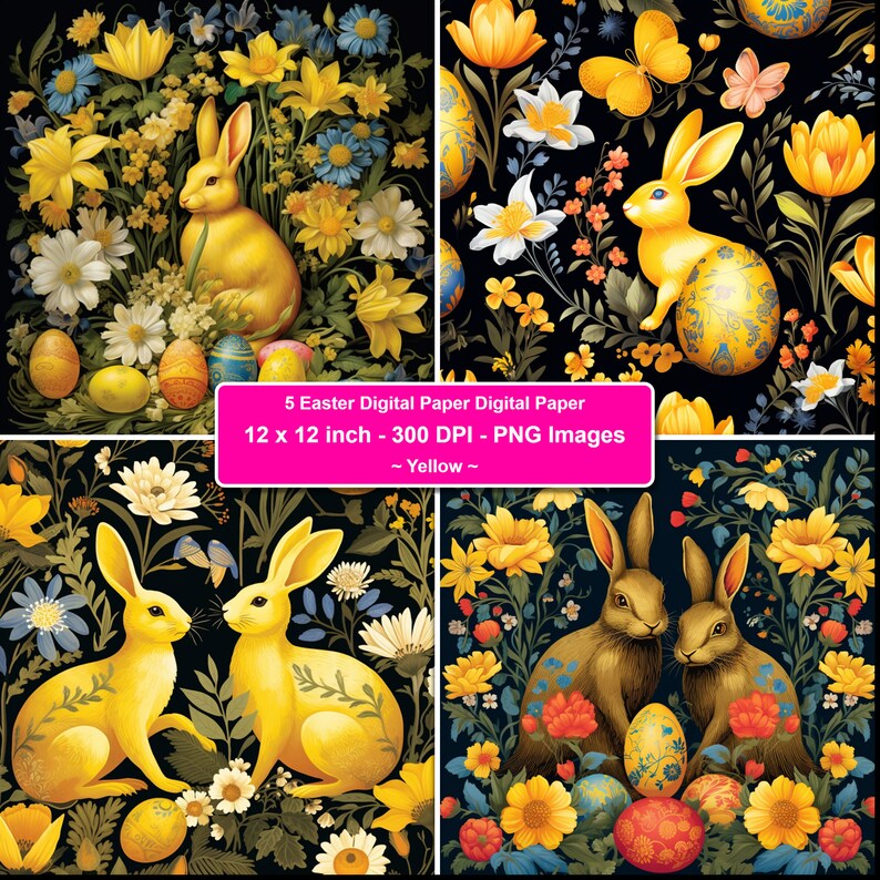 Easter Egg Digital Paper Printable Scrapbook Paper Easter Cards Digital ...