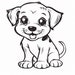Printable Cute Puppy Coloring Page for Kids - Etsy