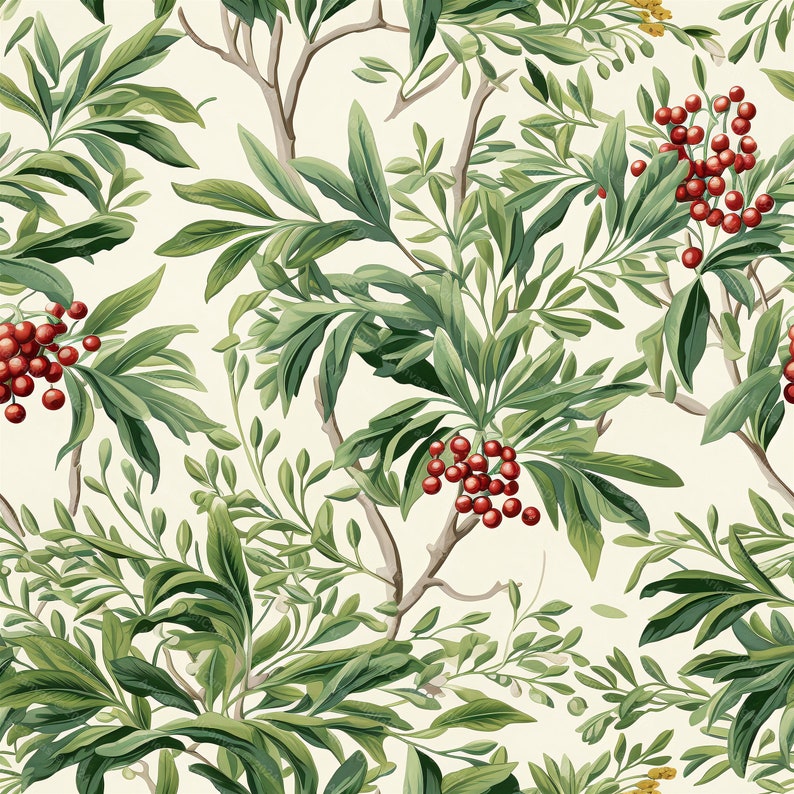 Seamless Yew Tree Pattern Design for Home Decor and Fashion Instant ...