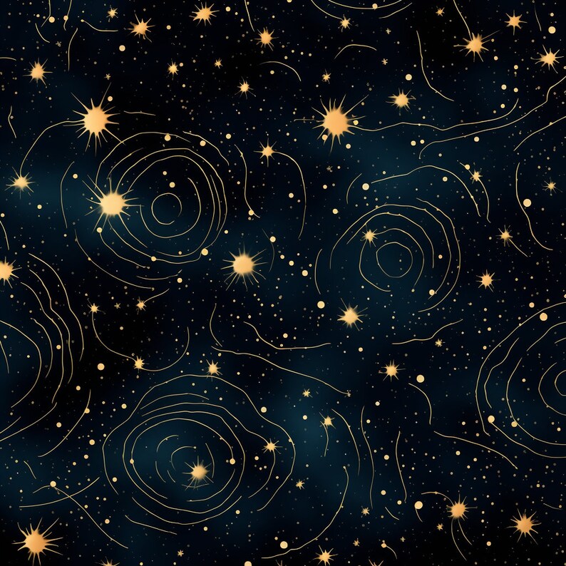 Digital Sale Starry Night Sky Digital Paper Celestial Dreamscape ...