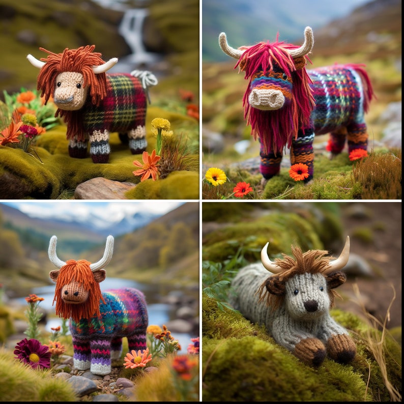 Country Charm Highland Cow Theme Printable Crafting Paper Home Decor ...