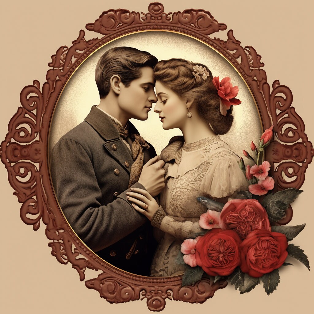 Victorian Scrapbooking Digital Paper Cute Vintage Valentine's Day ...