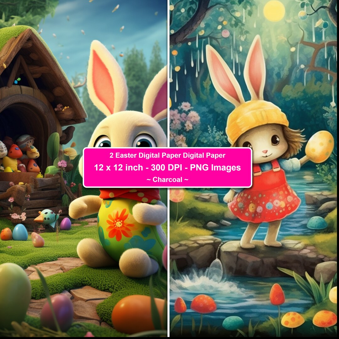 Easter Egg Digital Paper Printable Scrapbook Paper Easter Cards Digital ...