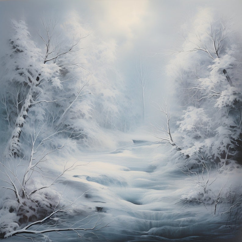 Blizzard Digital Paper Stunning Winter Scenes High-quality Backgrounds ...