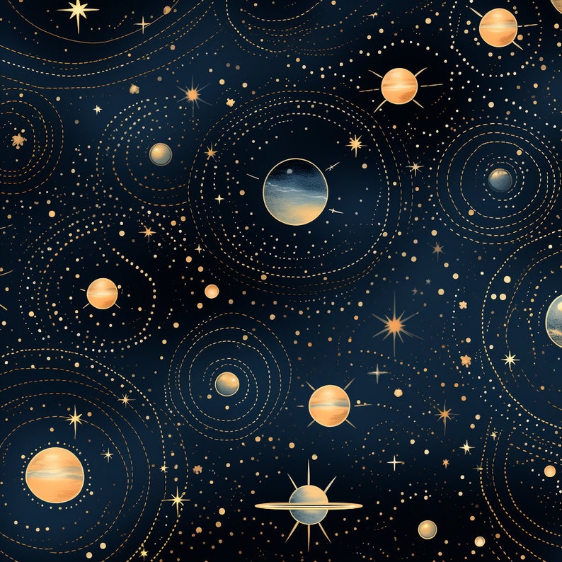 Digital Sale Starry Night Sky Digital Paper Celestial Dreamscape ...