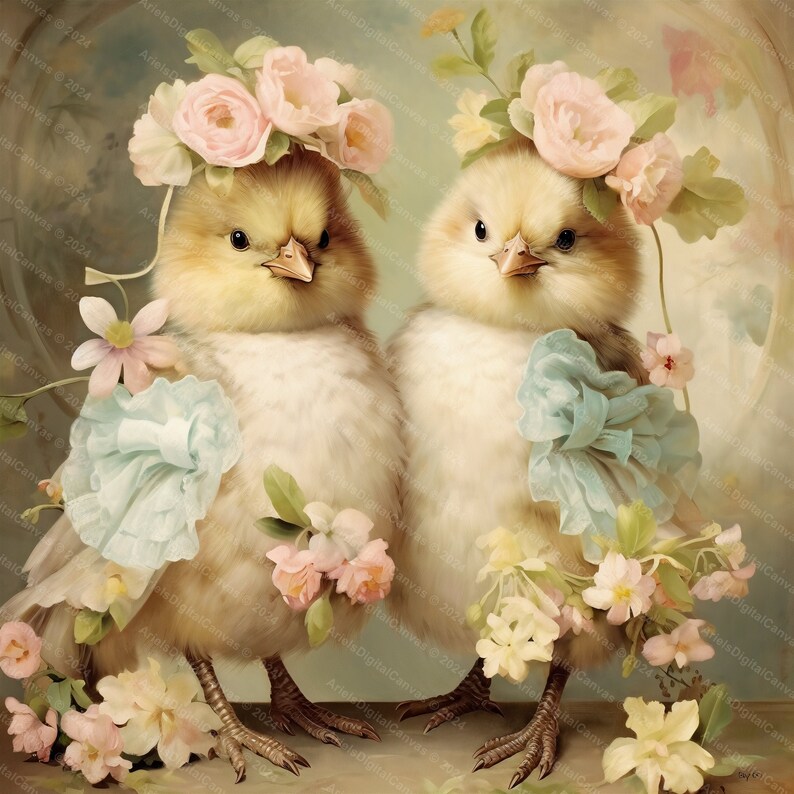 Easter Chicks Digital Paper Yellow Chicks Digital Paper Celebration ...