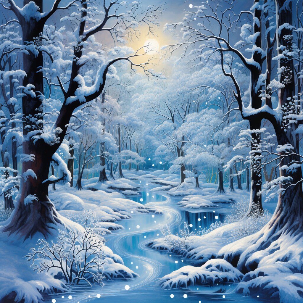 Blizzard Digital Paper Stunning Winter Scenes High-quality Backgrounds ...