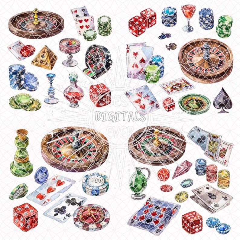 Casino Night Invitation Party Clip Art Casino Royal Flush Gambling ...