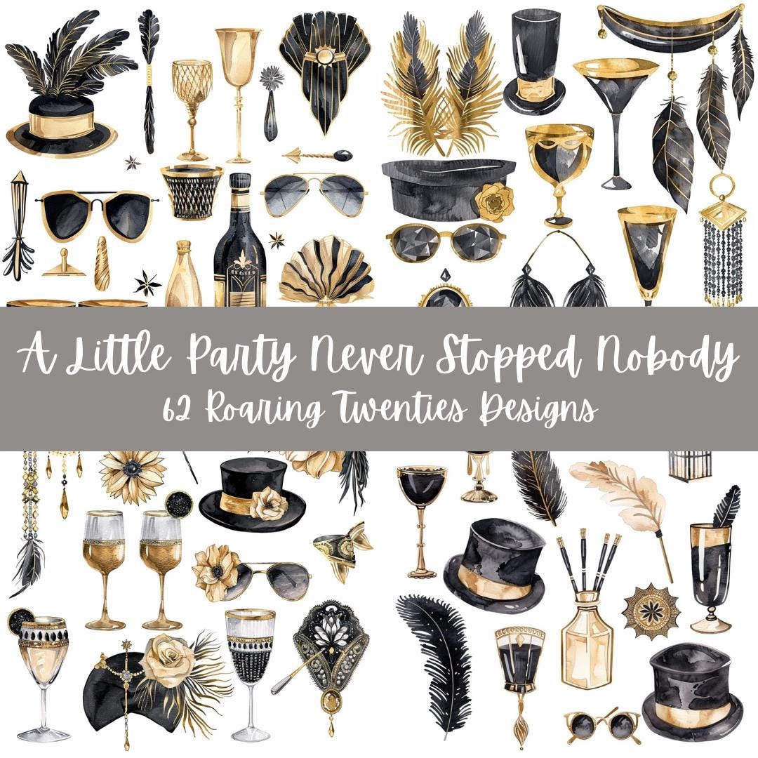 Roaring Twenties Invitation 1920s Clip Art Great Gatsby Party ...