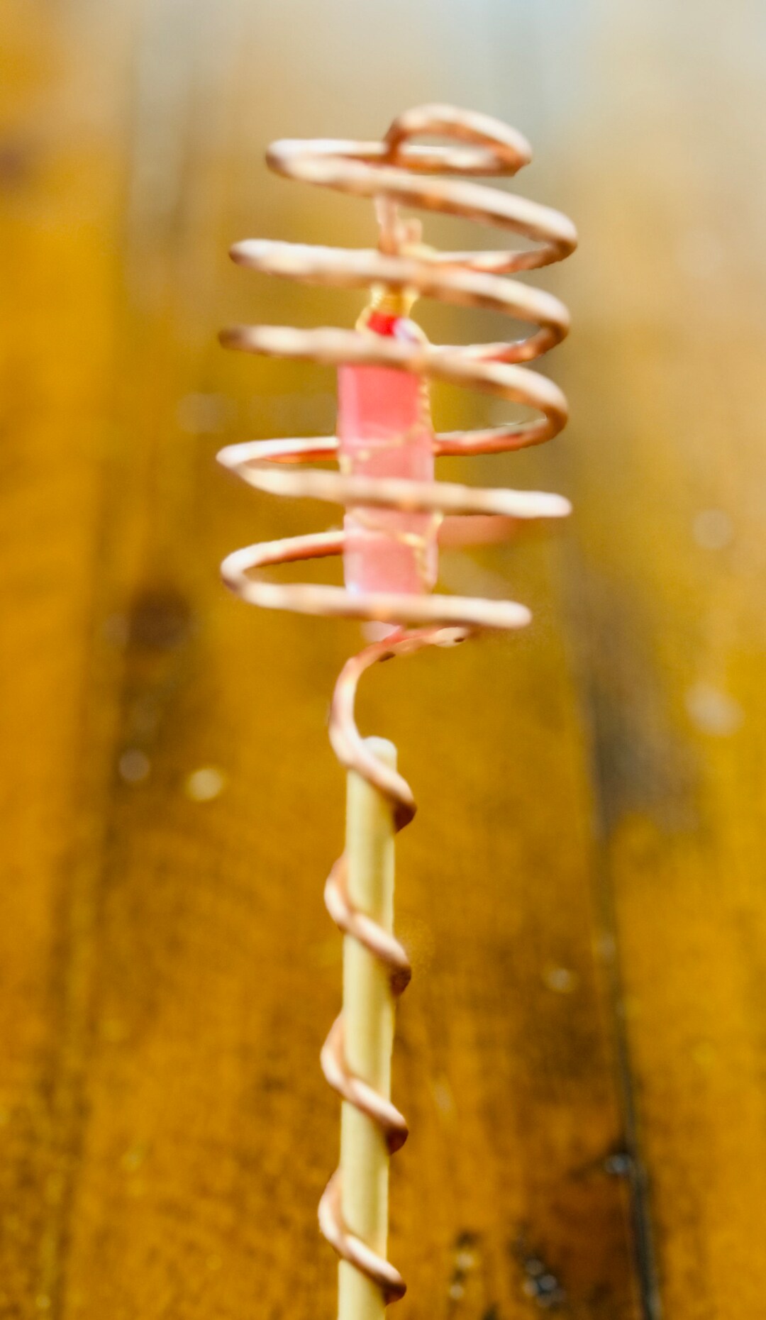Electro Culture Pure Copper Rod With Pink Gemstone - Etsy