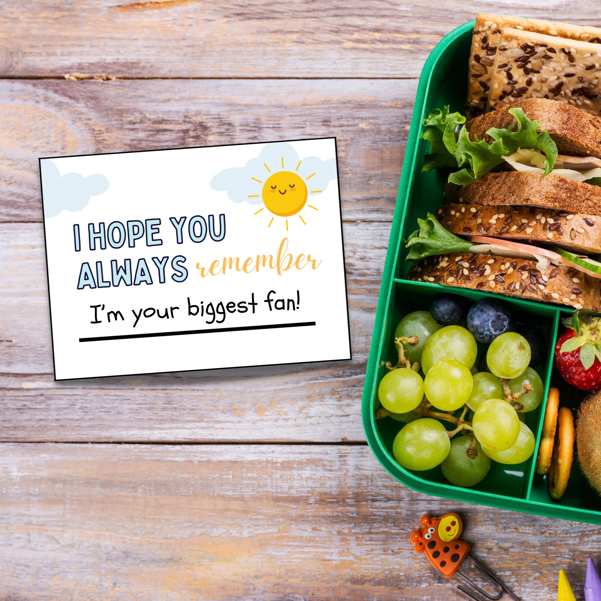 Printable Lunch Notes for Kids | Personalized Lunch Notes | Encouraging ...