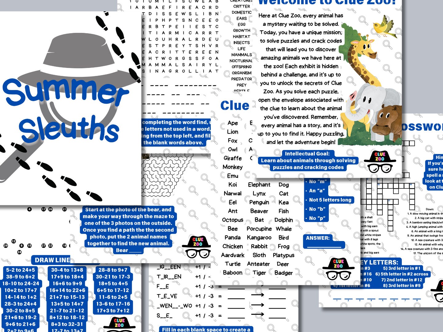 Printable Codes and Clues for Kids, Animal Facts, Solve the Mystery! - Etsy