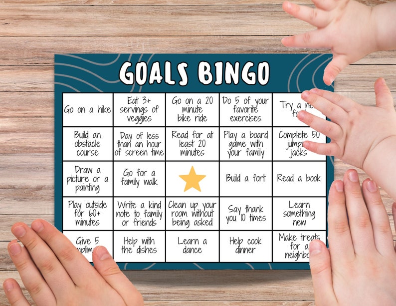 Kids Goals Bingo: Help Your Kids Accomplish Their Goals, Help Others ...