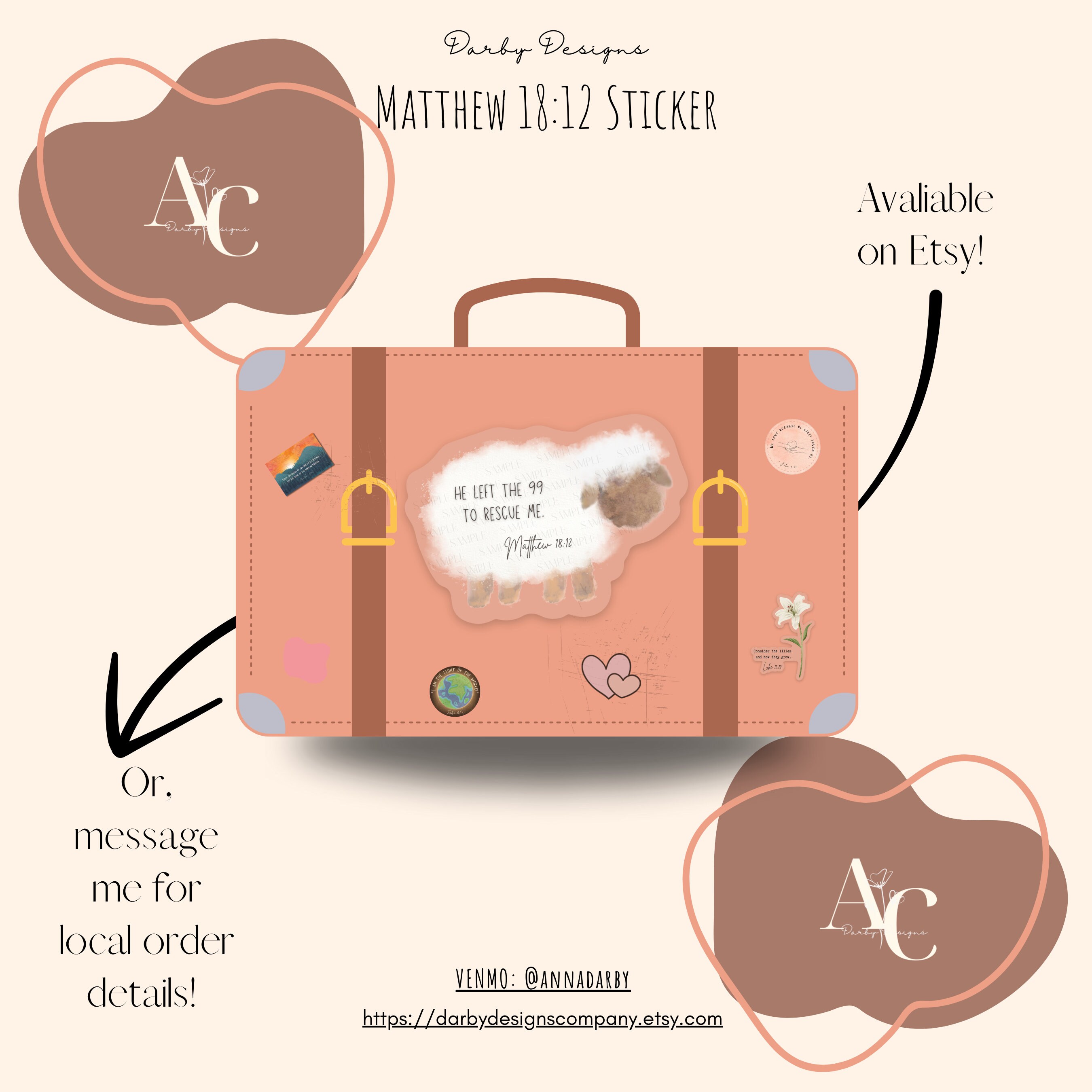 Matthew 18:12 Sticker, Christian Sticker, Sheep Sticker, Lamb Sticker ...