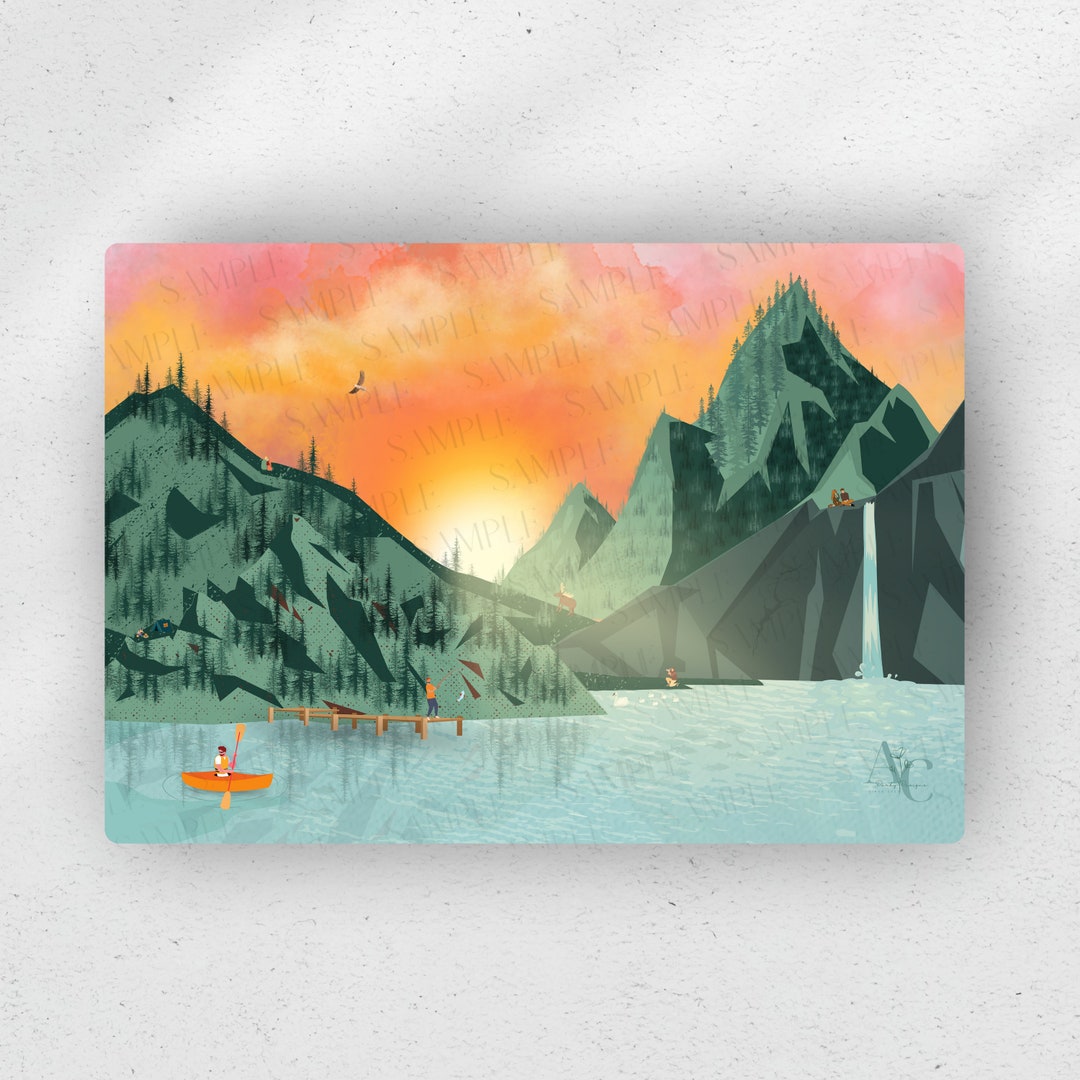 Lake Sticker, Outdoors Sticker, Camping Sticker, Nature Sticker ...