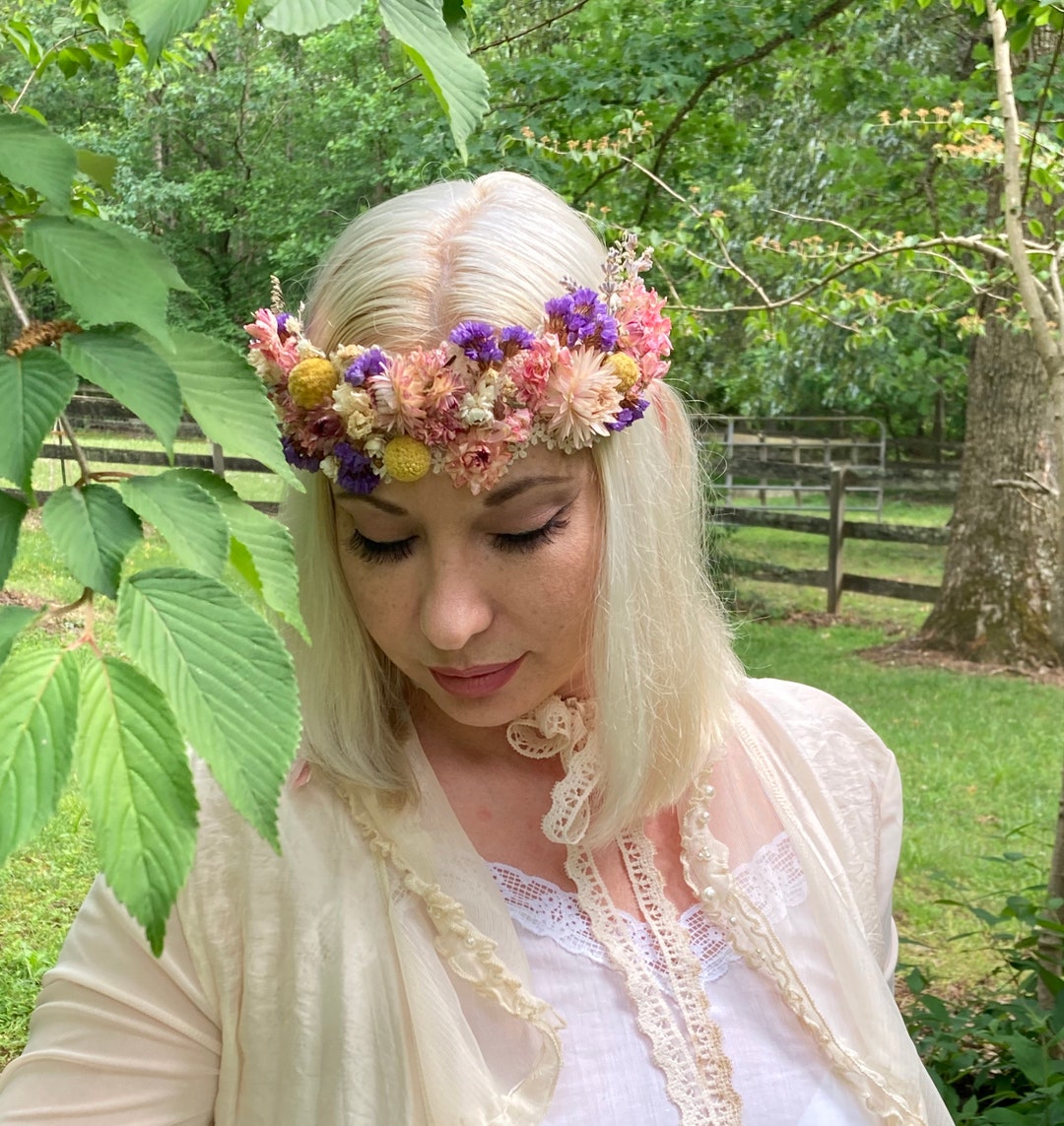 Fairy Fae Elven Flower Preserved Headband by Mother Fae I Natural Pagan ...