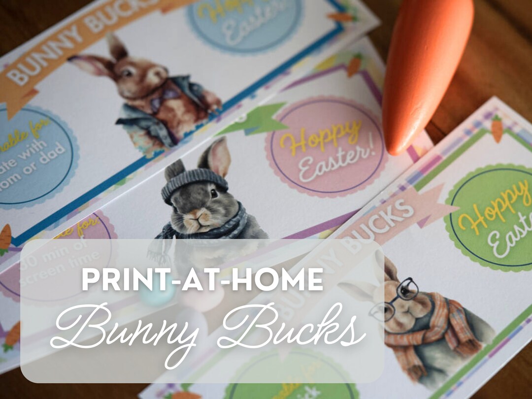 Printable Easter Bunny Bucks - Etsy