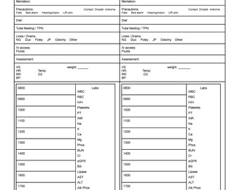 4 Patient Blank Horizontal Report Sheet/brain. Color - Etsy