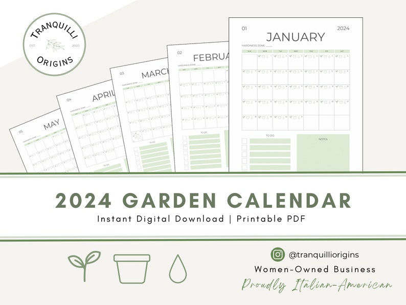 2024 Garden Calendar | Garden Planning | Daily Tracking - Etsy