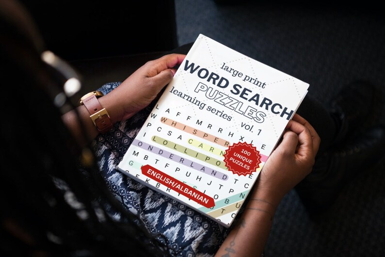 Large Print Word Search Puzzle English/albanian Learning Series Vol. 1 ...