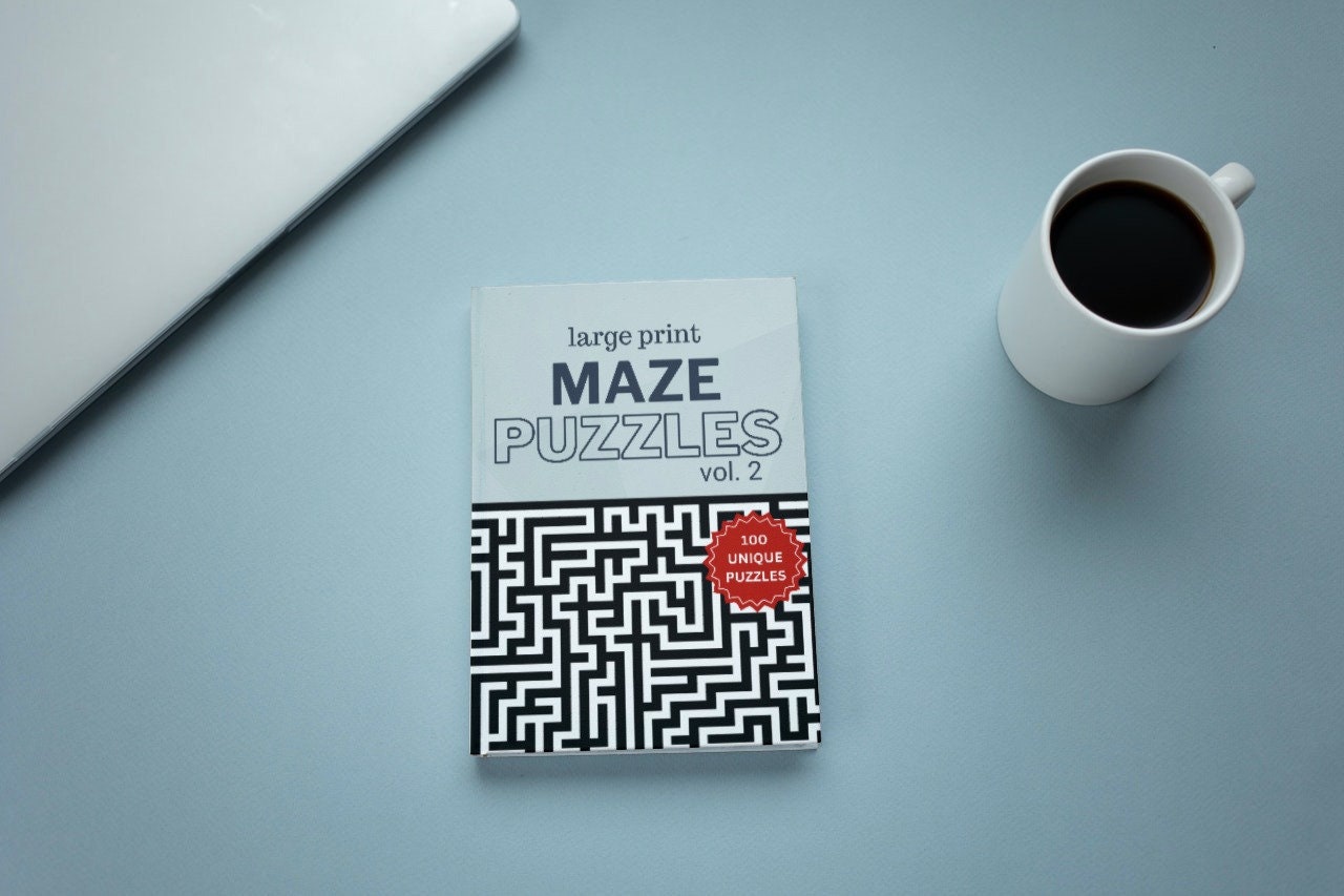 Large Print Maze Puzzle Vol. 2 Bigpuzzlecompany - Etsy