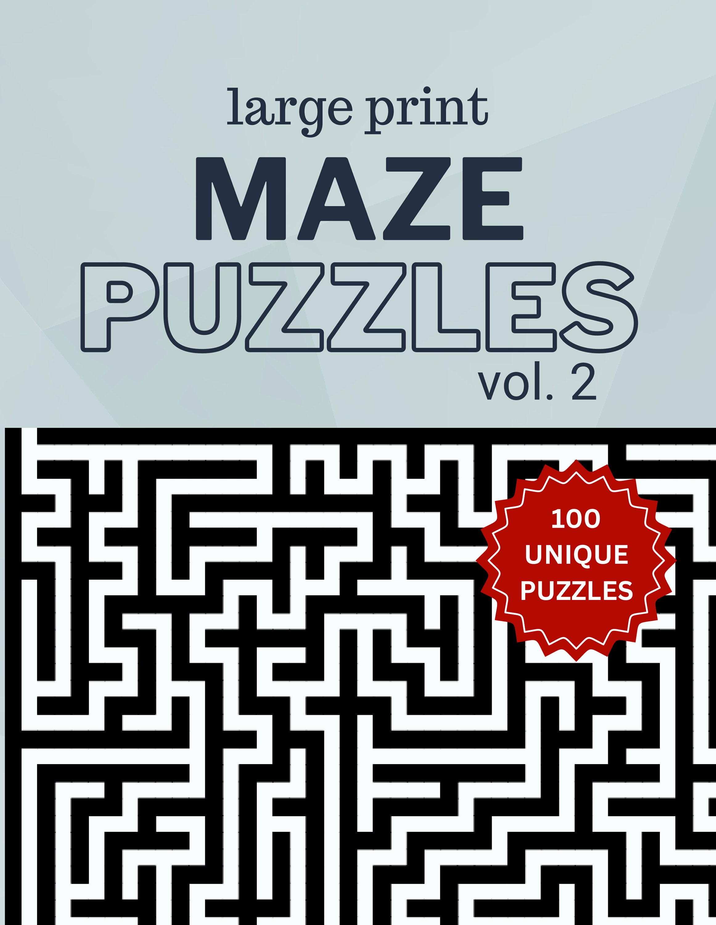 Large Print Maze Puzzle Vol. 2 Bigpuzzlecompany - Etsy