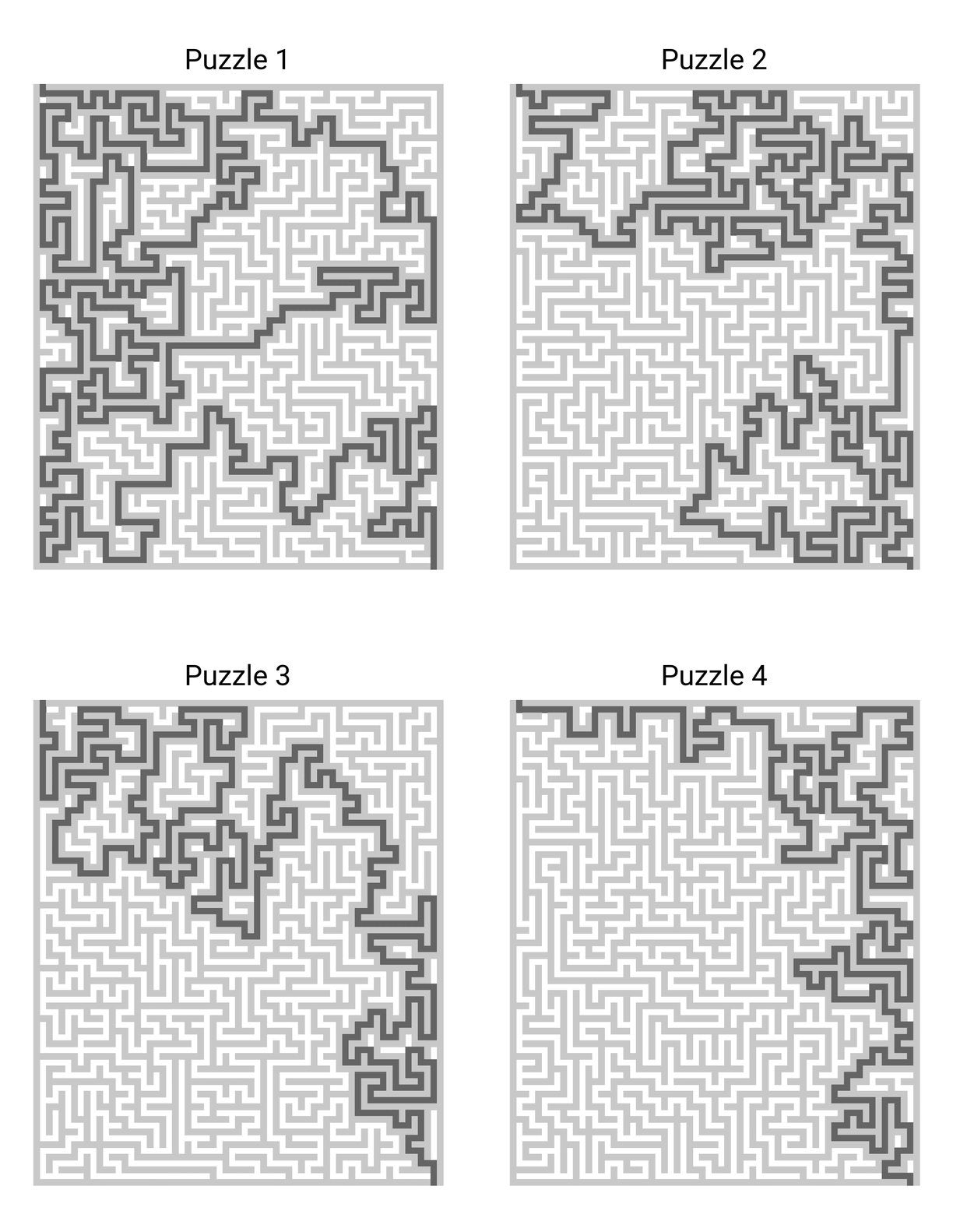 Large Print Maze Puzzle Vol. 2 Bigpuzzlecompany - Etsy