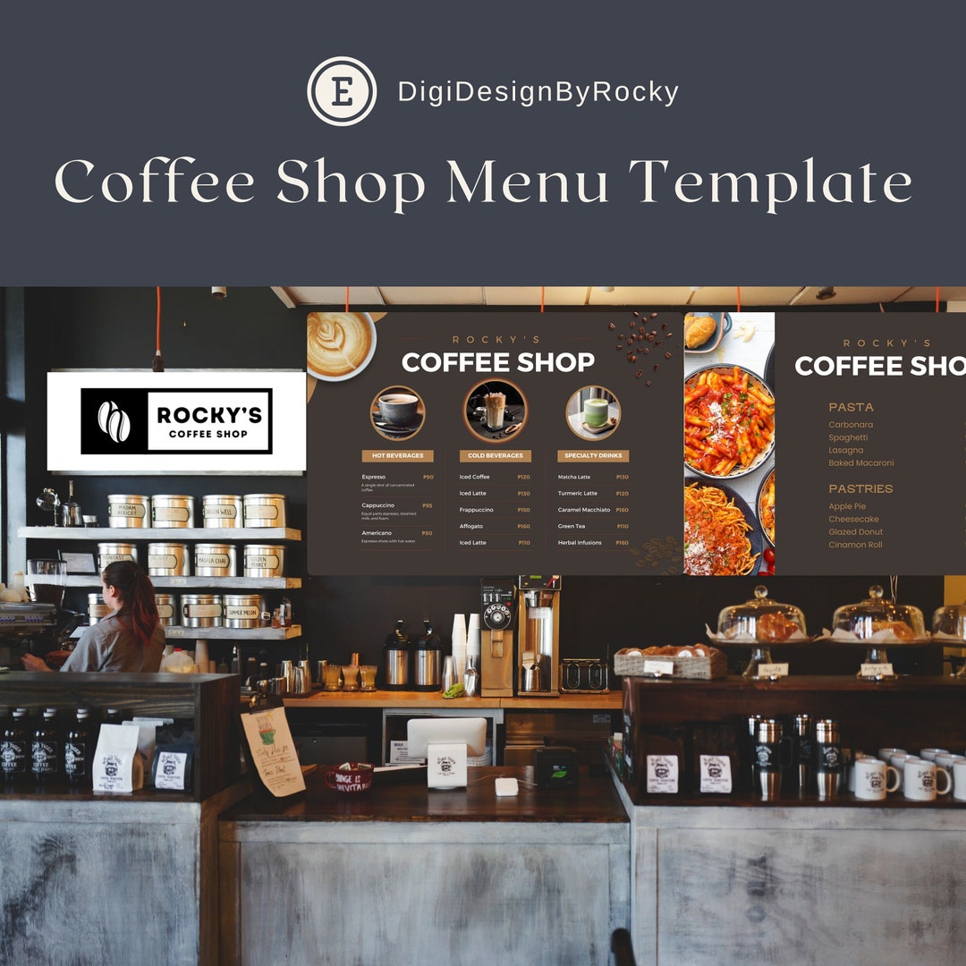 Coffee Shop Menu, Coffee Menu Board, Coffee Menu, Coffee Shop Printable ...