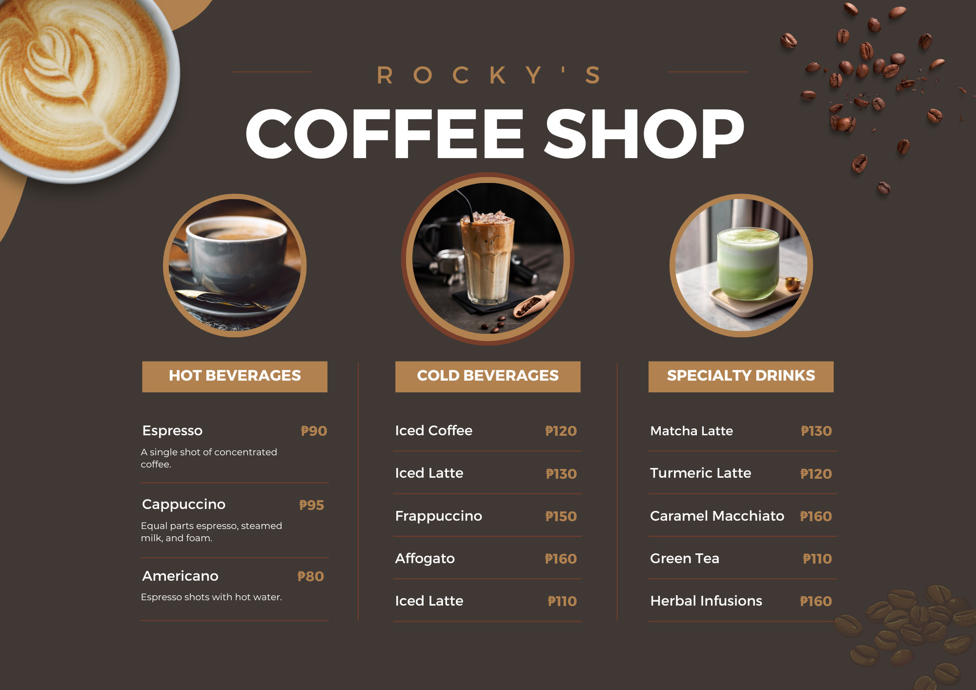 Coffee Shop Menu, Coffee Menu Board, Coffee Menu, Coffee Shop Printable ...