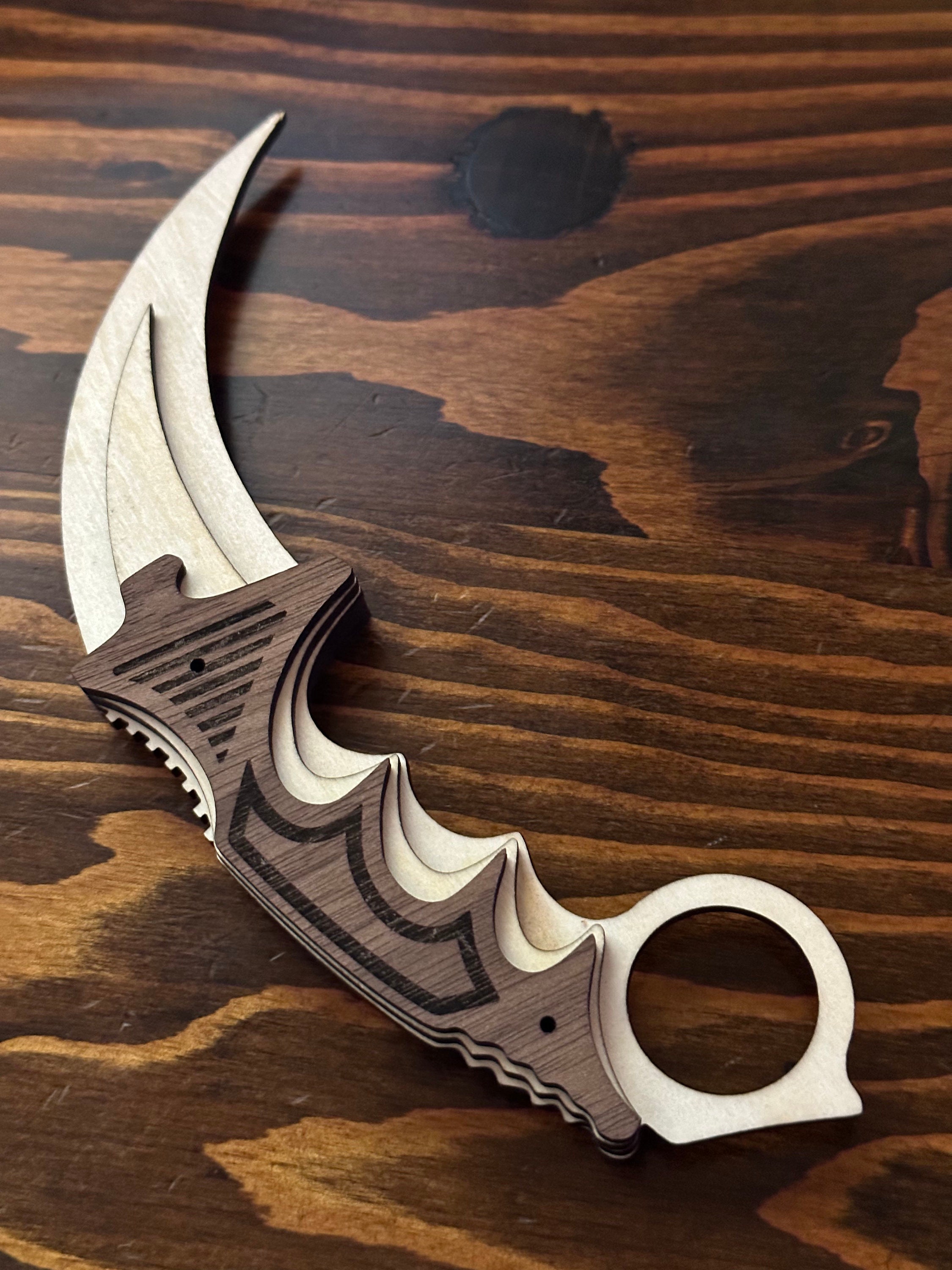 Handcrafted CSGO Wooden Knife: Karambit, Huntsman, and More - Etsy