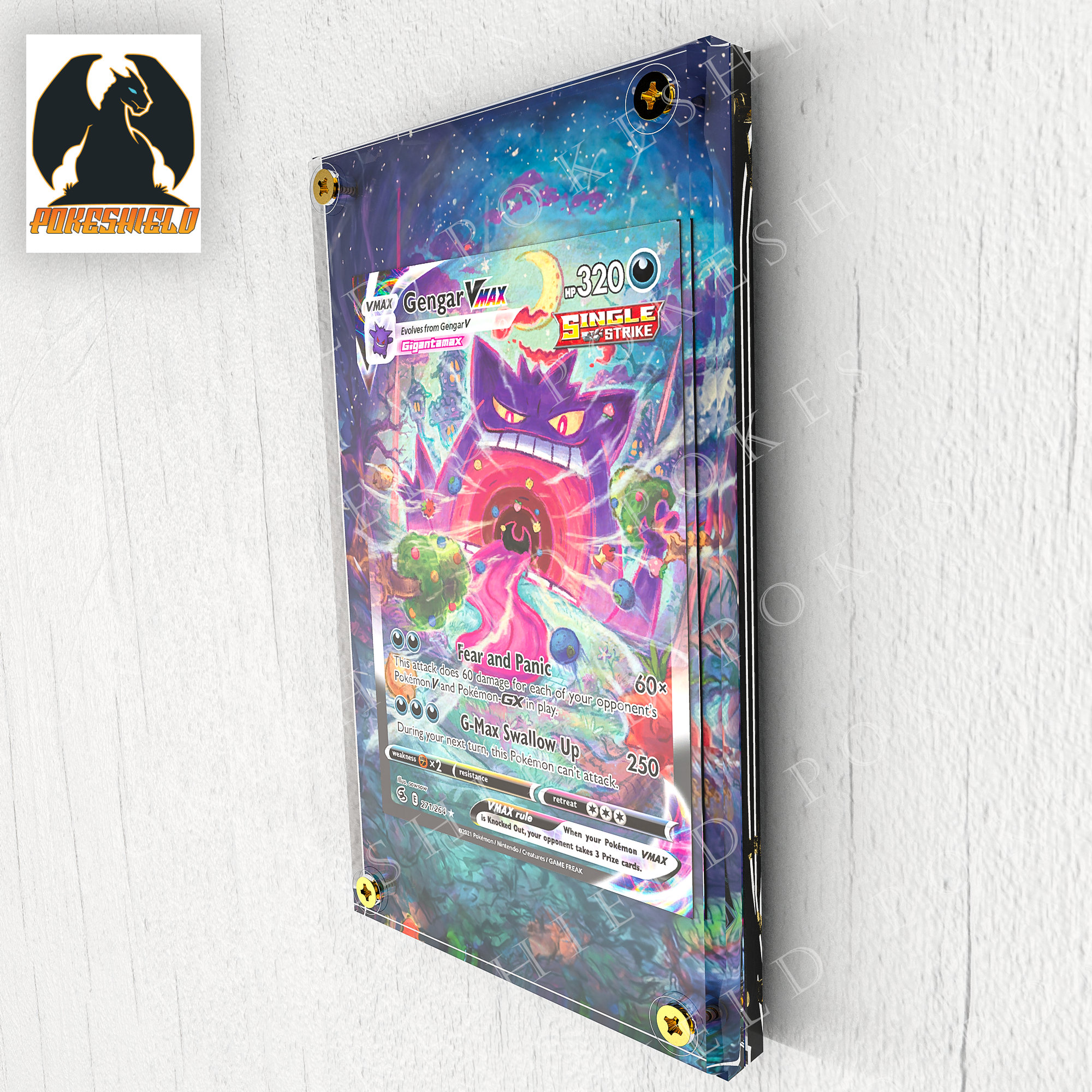 Gengar Vmax Alternate Extended Art Custom Pokemon Card Display - Etsy