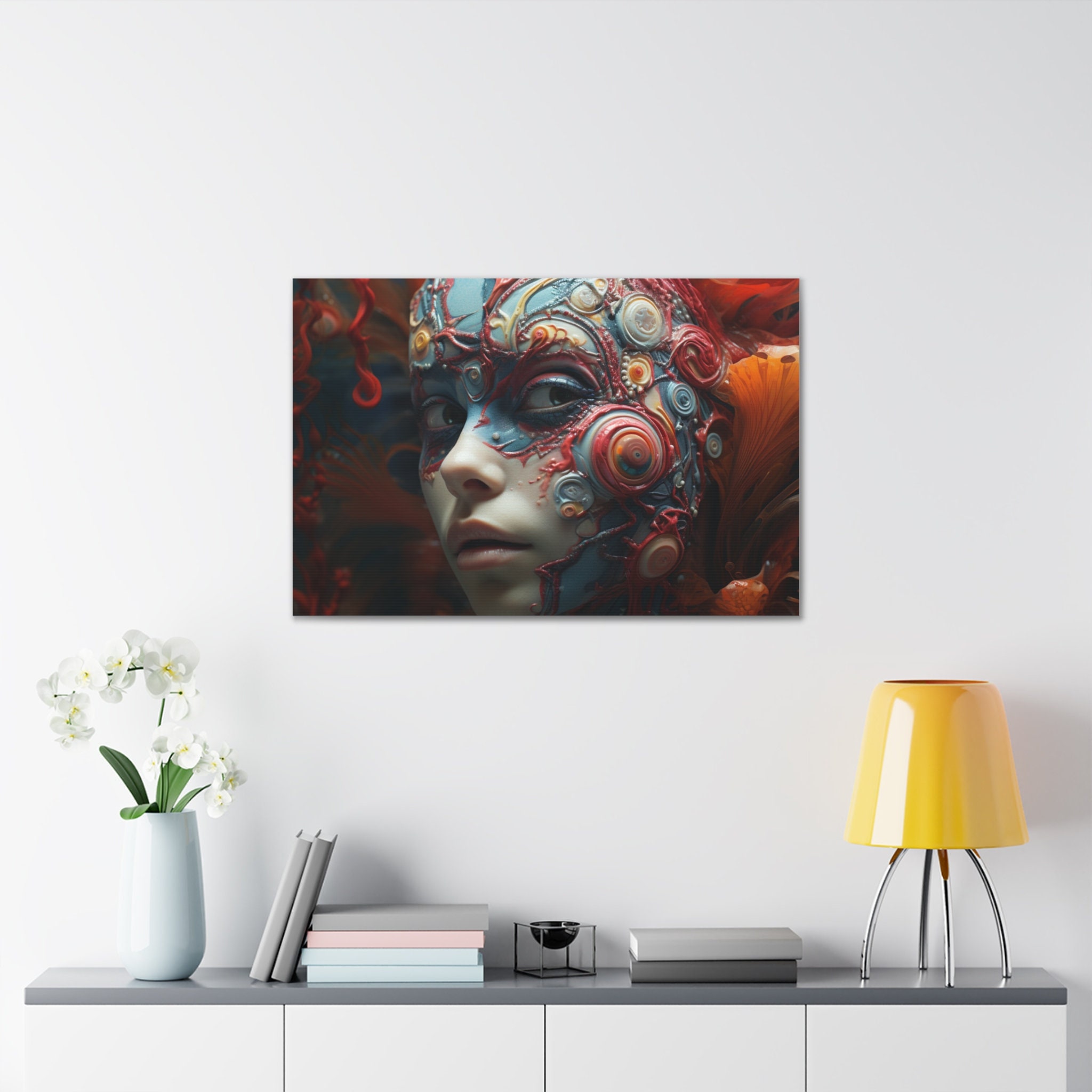 Psychedelic Muse Abstract Canvas Wall Art - Etsy