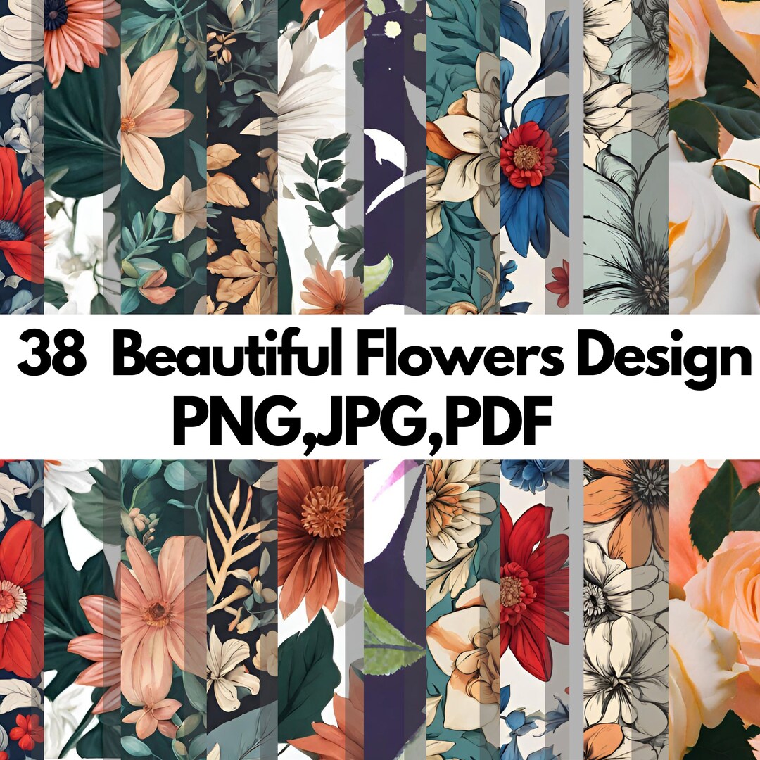 38 Flowers Wallpaper Art Work Big Bold Wallpaper Rose Flowers Design ...