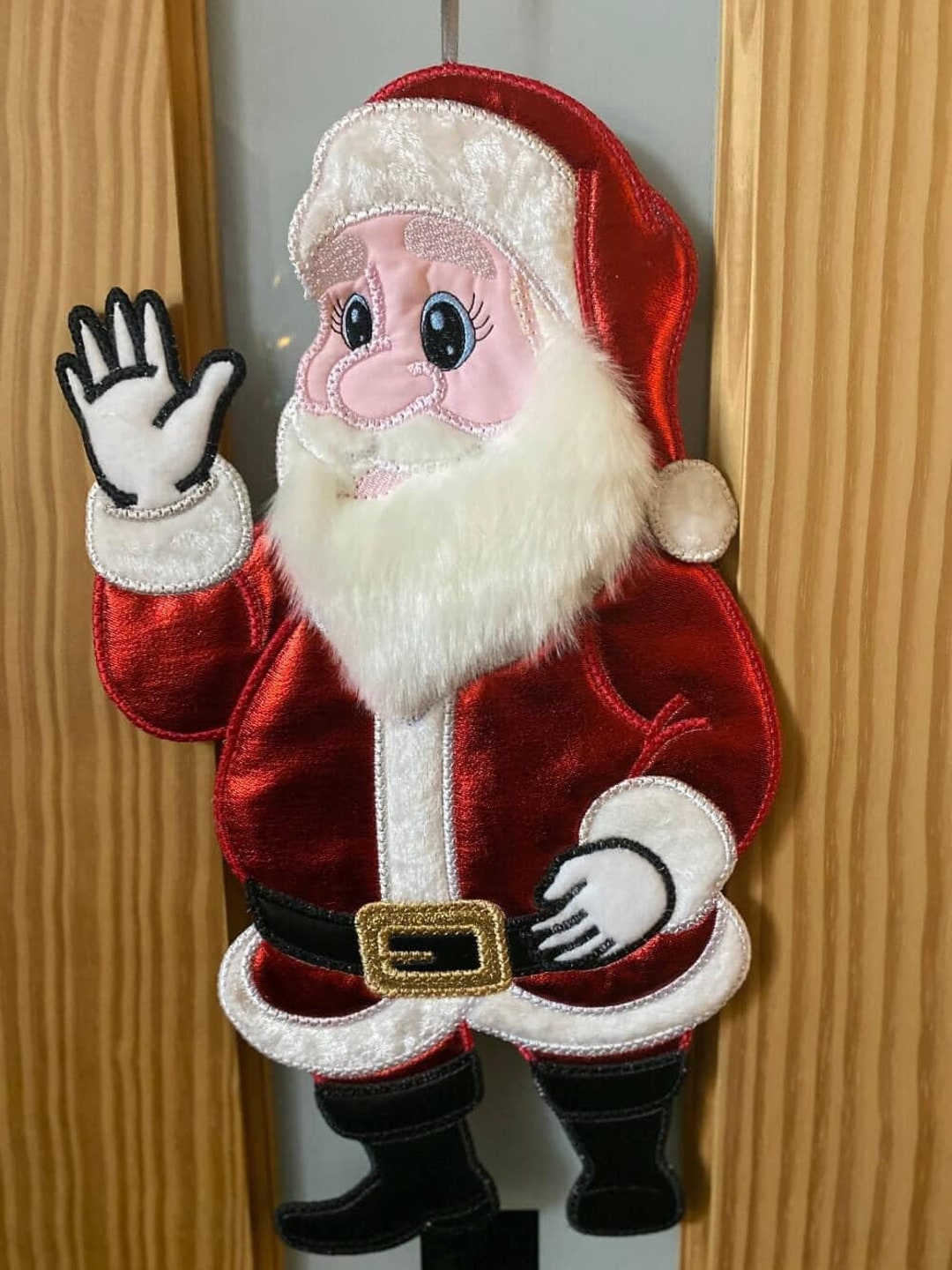 Machine Embroidered Reversible Santa Claus Wall Hanging - Etsy