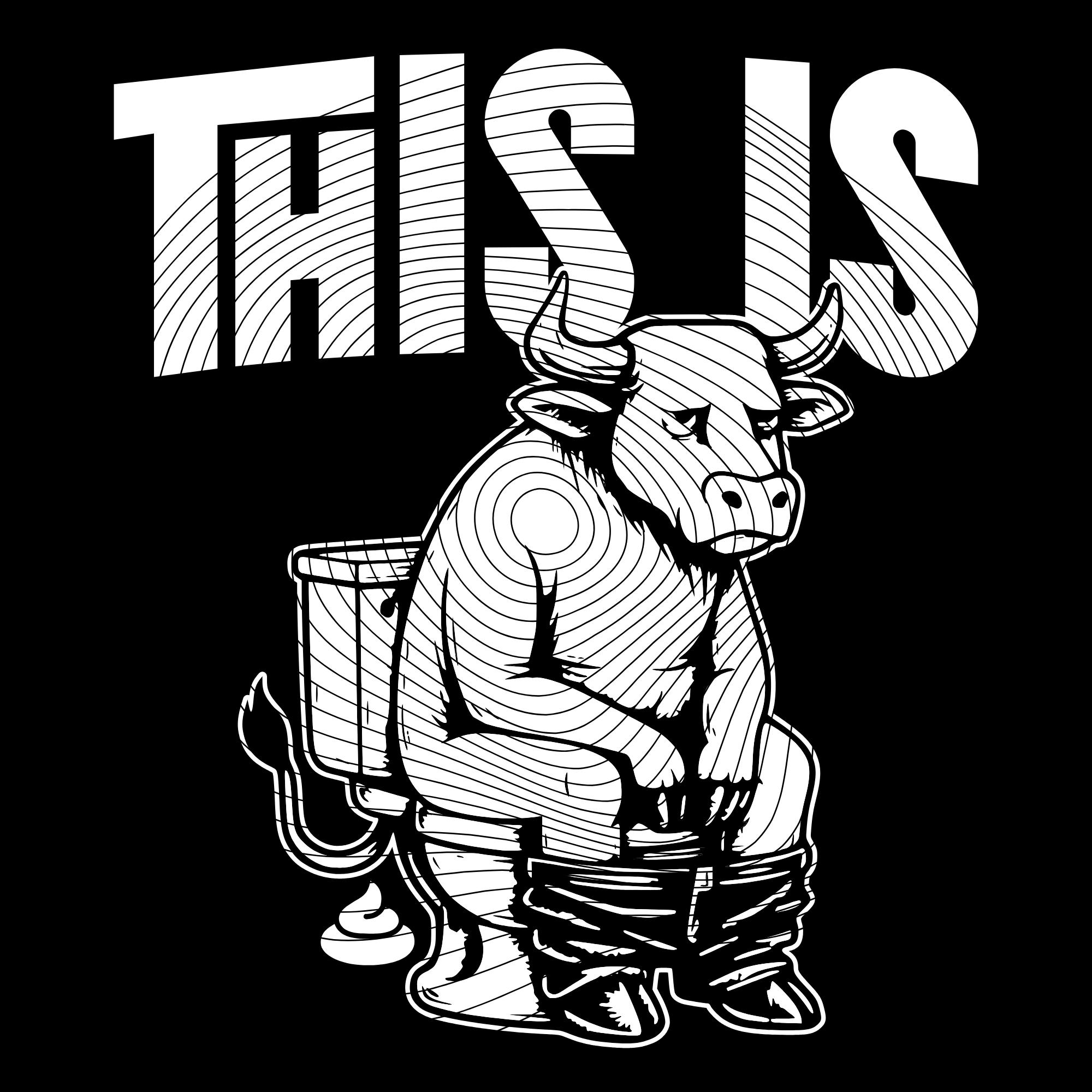Bull on Toilet - Sarcastic Bull PNG - Etsy