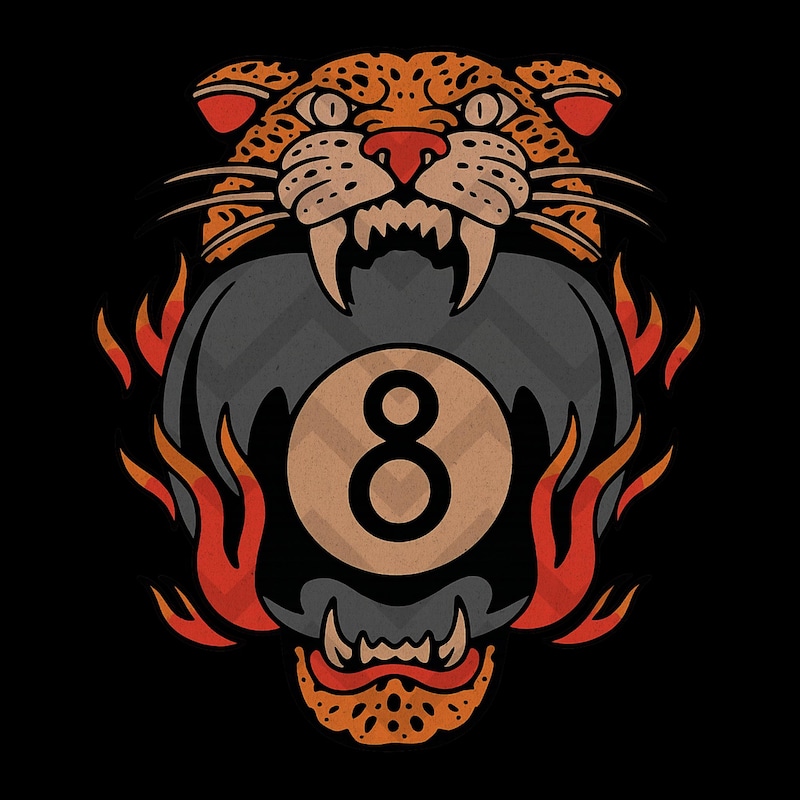 Cheetah 8 Ball - Etsy
