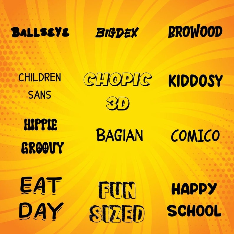 Epic Comic Font Pack: 76 Dynamic Fonts for Your Creative Projects - Etsy