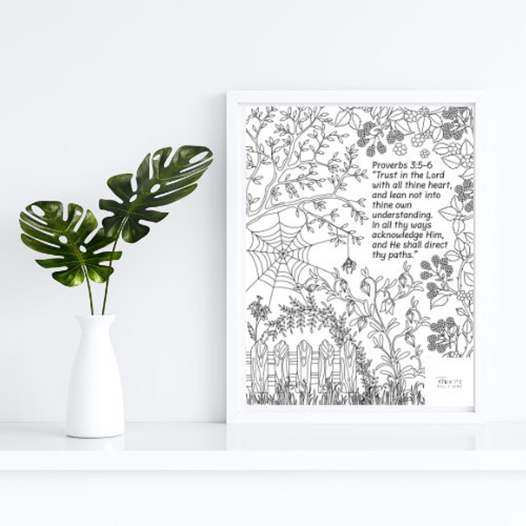 Trust in the Lord Bible Verse Coloring Page - Etsy