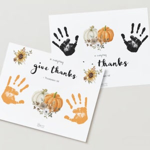 Thanksgiving Handprint Art in All Things Give Thanks Bible Verse ...