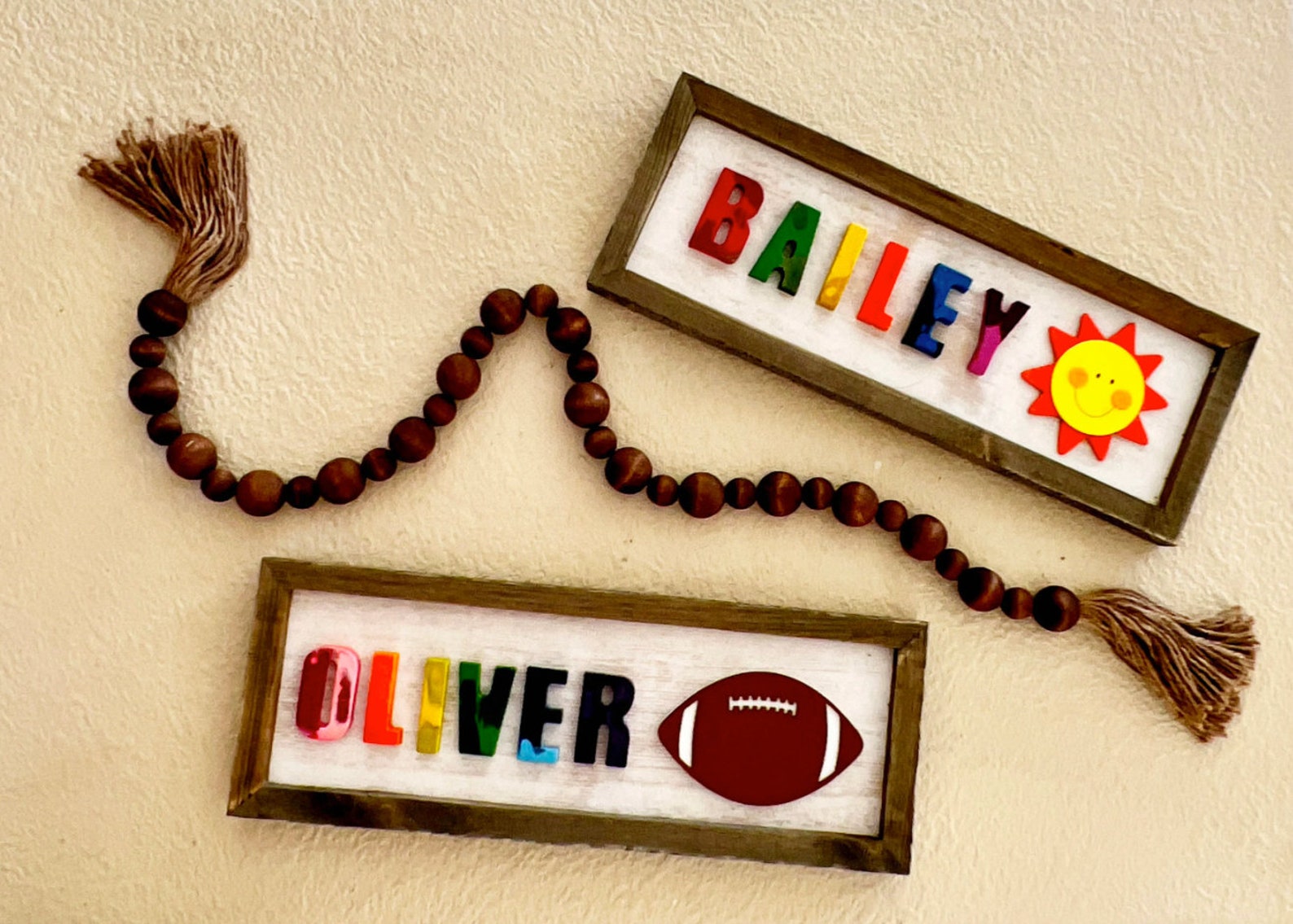 Personalized Recycled Crayon Name Signs - Etsy
