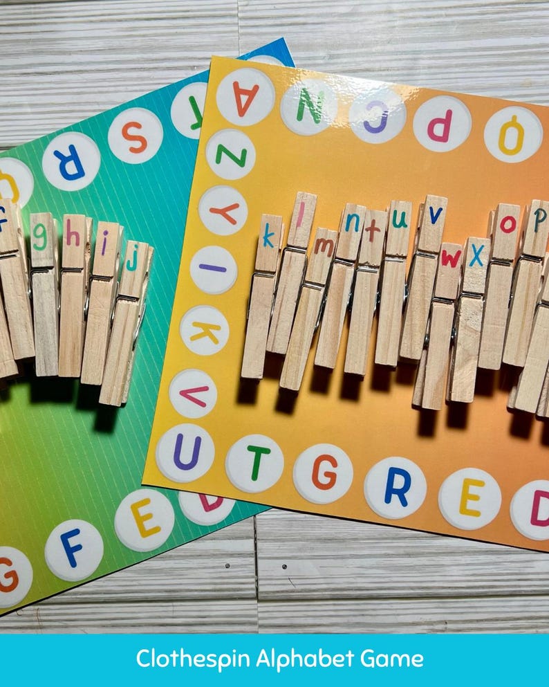 Clothespin Letter Matching Game- Preschool, Kindergarten, Homeschool ...