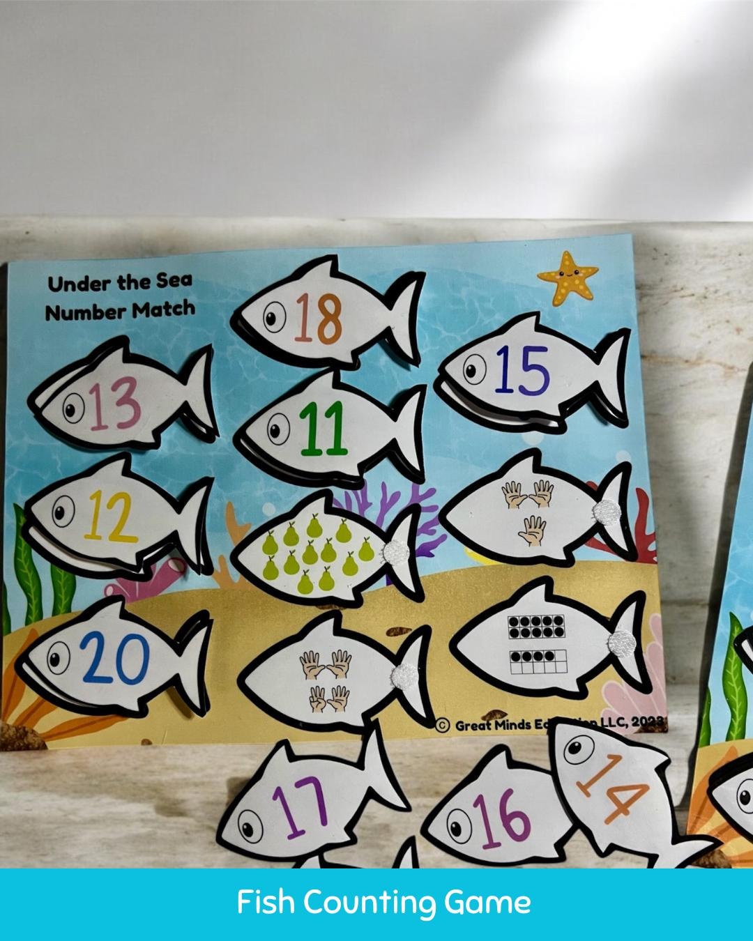 Fish Counting Game: Preschool Number Match - Etsy