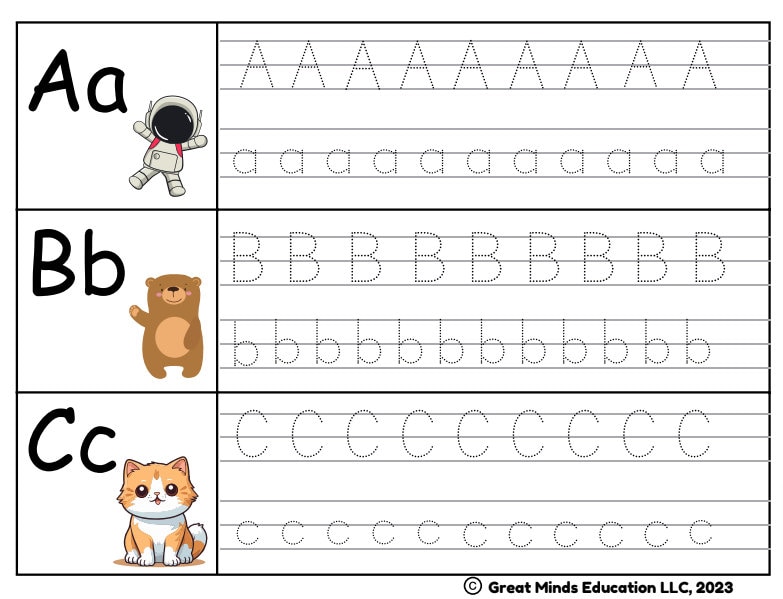 Letter Formation Practice Cards for Preschool, Kindergarten, Homeschool ...