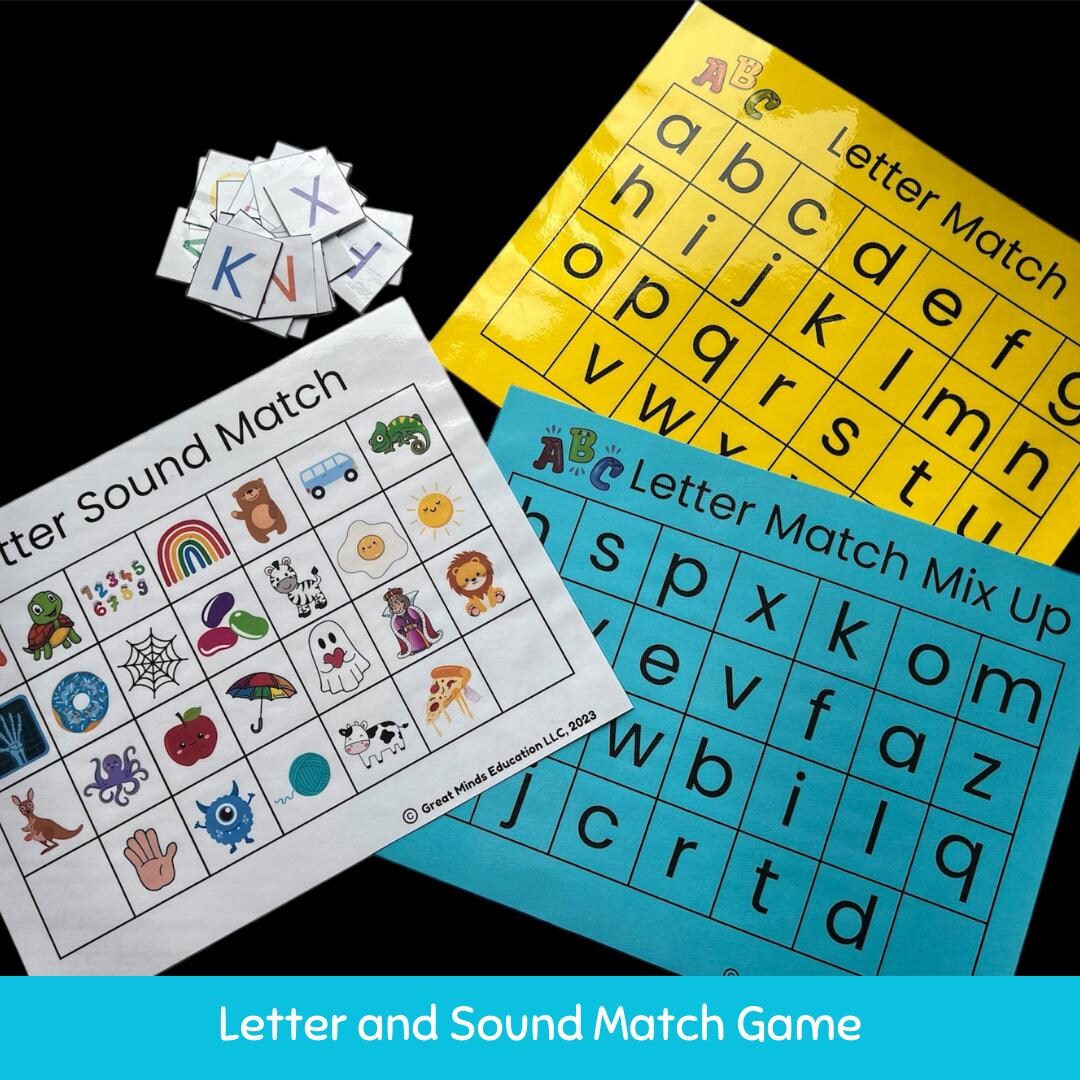 Letter and Sound Match Game Perfect for Preschool, Kindergarten ...