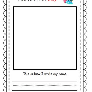 Self Portrait Book- Preschool, Kindergarten, 1st Grade, Homeschooling ...