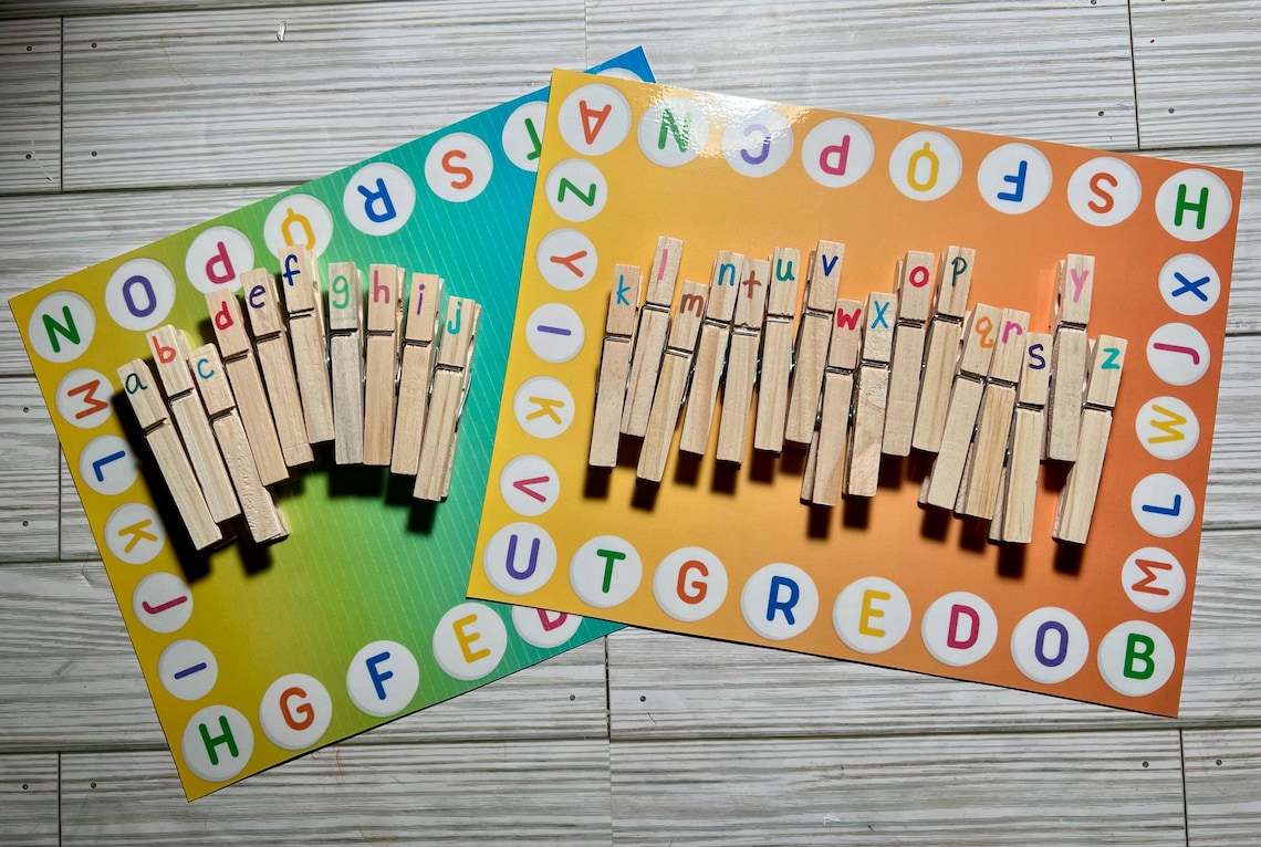Clothespin Letter Matching Game- Preschool, Kindergarten, Homeschool ...
