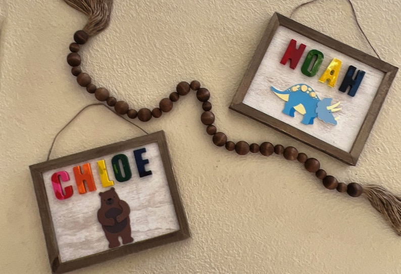 Personalized Recycled Crayon Name Signs - Etsy