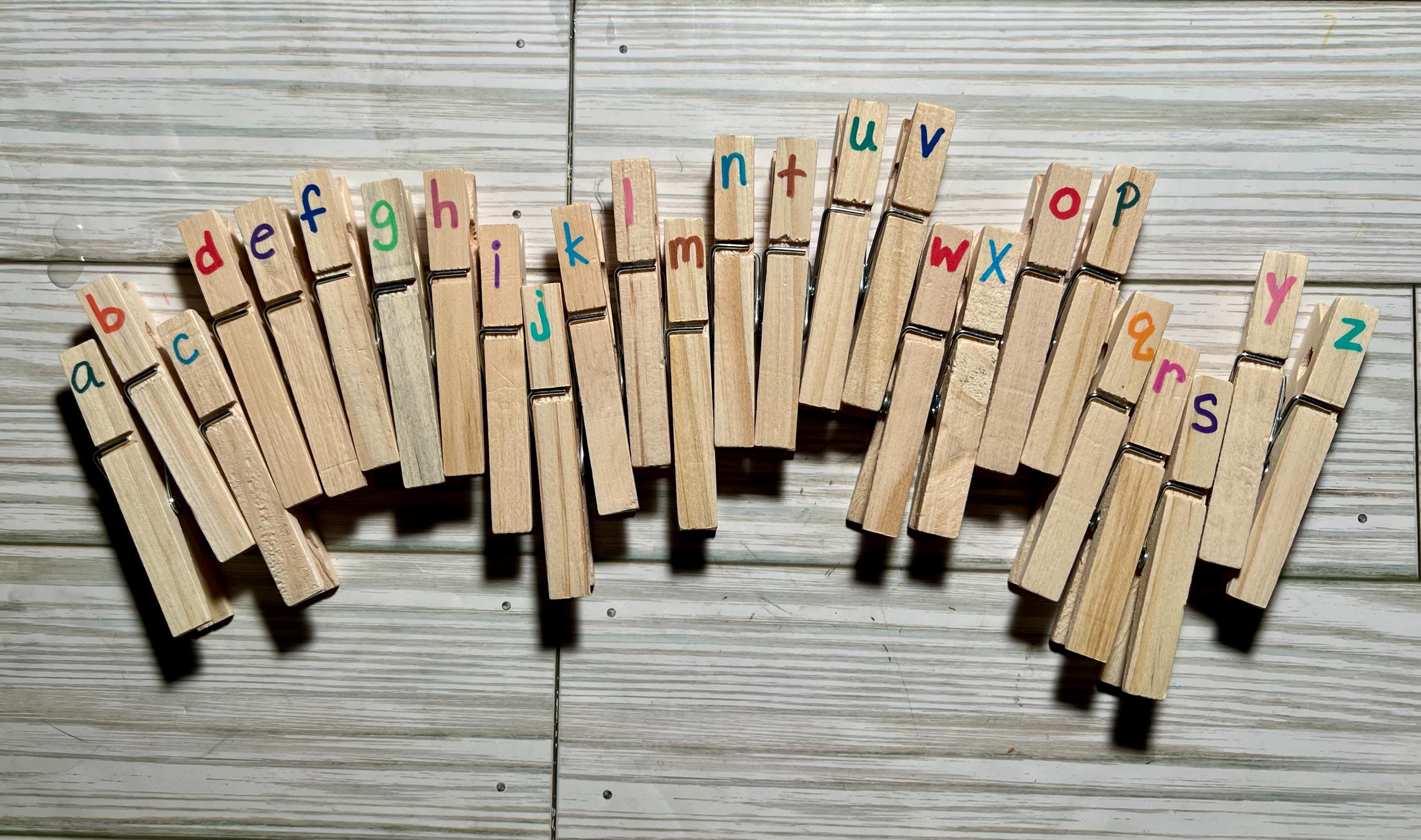 Clothespin Letter Matching Game- Preschool, Kindergarten, Homeschool ...